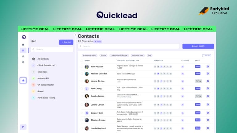 Quicklead Lifetime Deal - Earlybird